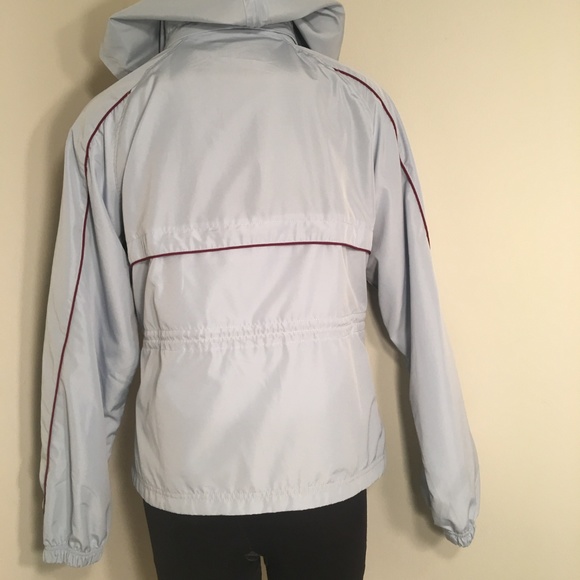 Reebok | Jackets & Coats | Reebok Light Blue Windbreaker Hooded Size M ...